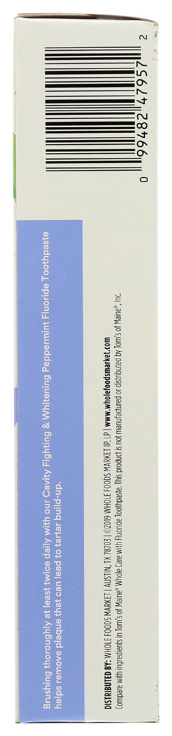 365 by Whole Foods Market, Fluoride Cavity Fighting and Whitening Toothpaste, 5.5 Ounce