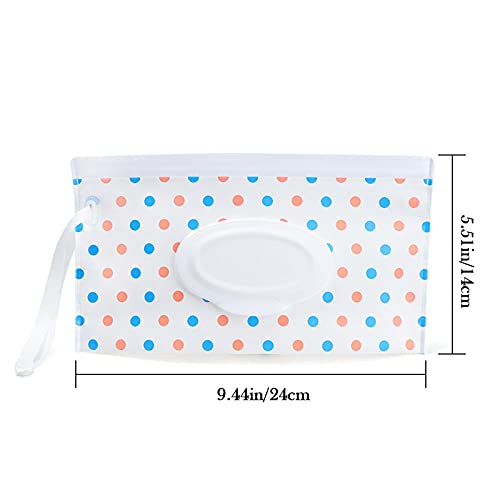6 Pack Baby Wet Wipe Dispenser, Portable Refillable Wet Pouch Bags Baby Wipe Container, Baby Travel Wipes Holder Carrying Case (Color1)