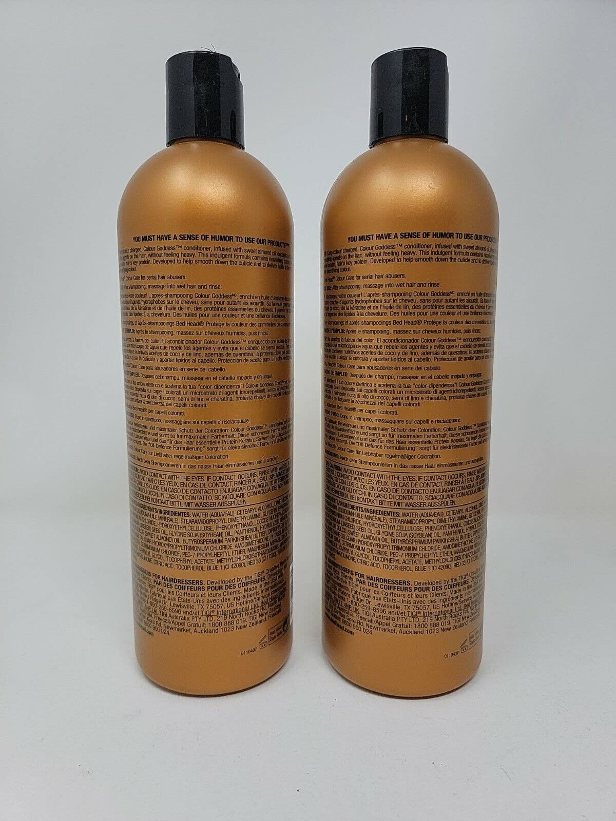 Bed Head Tigi Colour Goddess Oil Infused Conditioner for Coloured Hair 25.36 Oz (Pack Of 2)