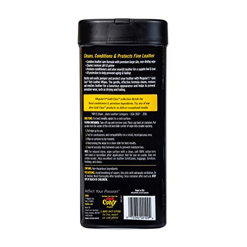 25 Pack Gold Class Leather Wipes
