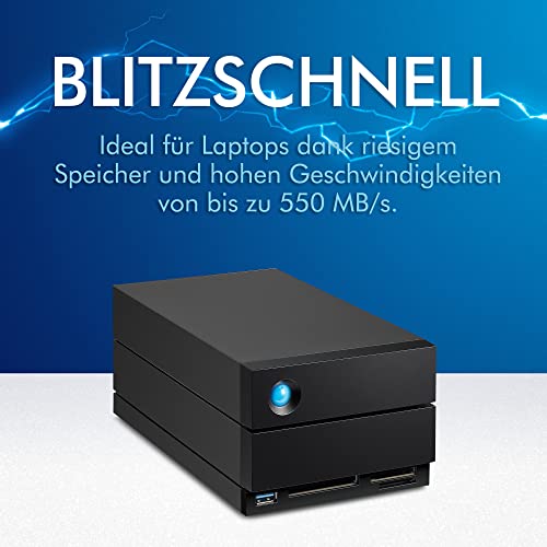 LaCie 2big Dock RAID 16TB External HDD - Thunderbolt and USB4 Compatibility, Data Recovery (STLG16000400)