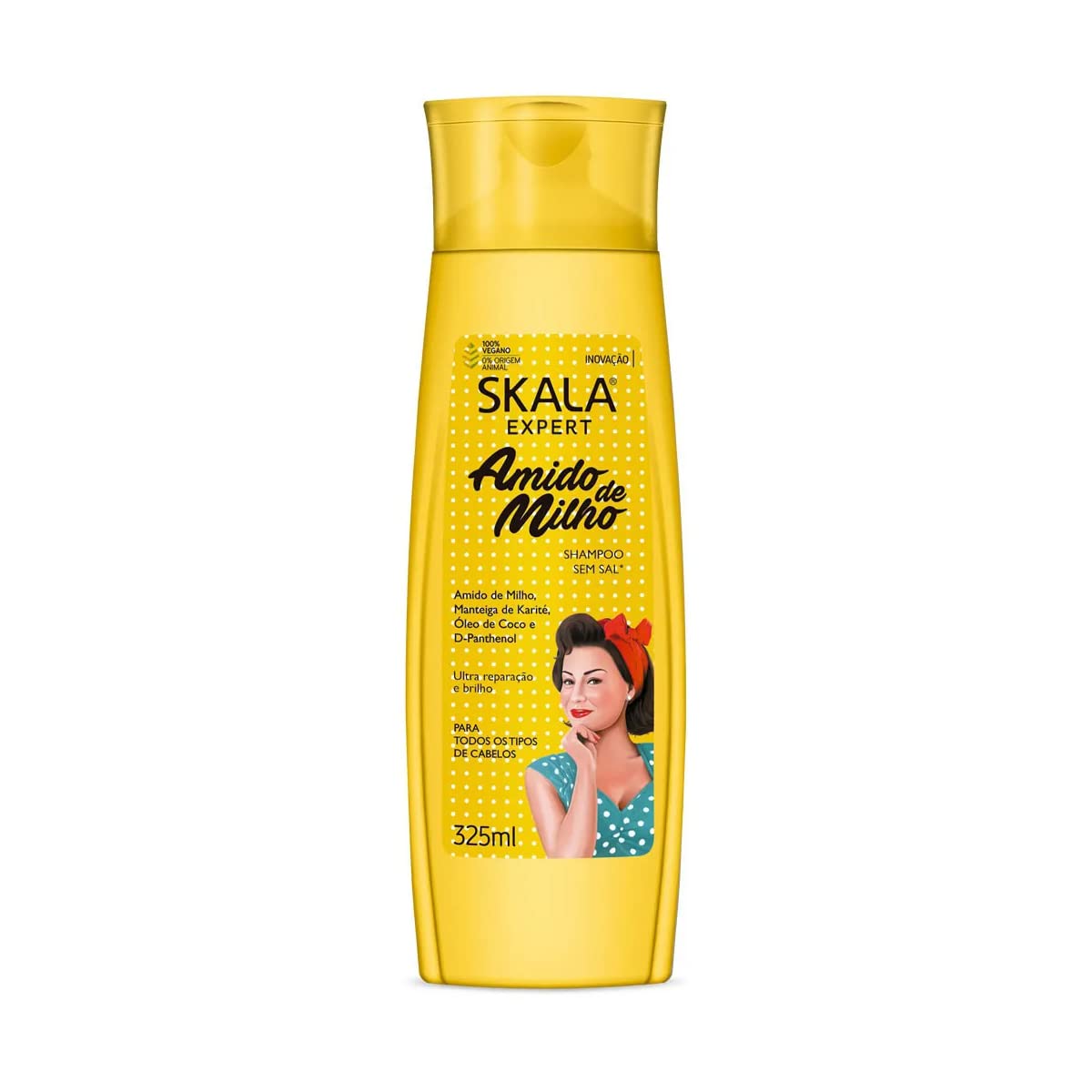 Skala Expert Almido de Milho Shampoo & Conditioner - Infused with Pure 100% Natural Ingredients Vegan Formula | Experience Healthier, Fuller & Thicker Looking Hair - Imported from Brazil