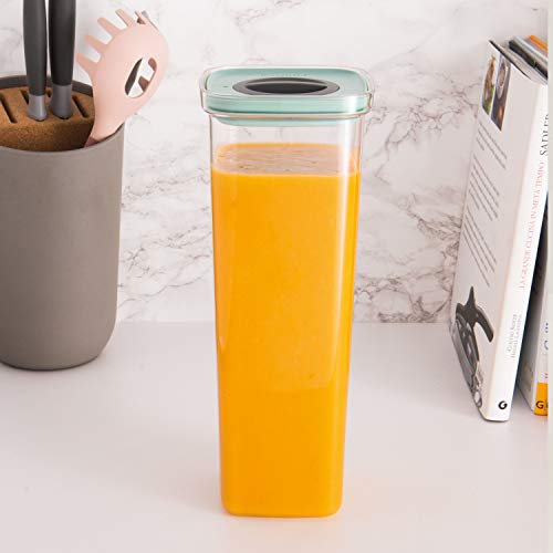 Berghoff LEO PP 2Pc Smart Seal Food Container 0.42 qt, 1.7 qt, Airtight Lid, Silicone Ring, Stackable, Twist Lock, Maximizes Storage Space