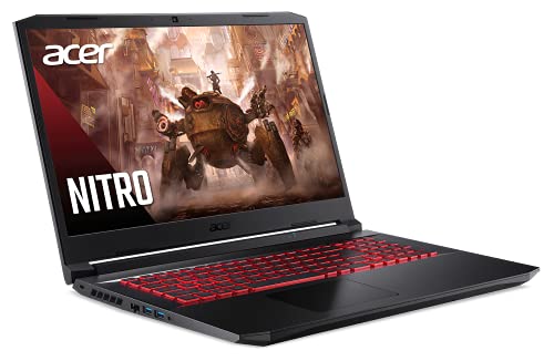 Acer Nitro 5 AN517-41-R7EY Gaming Laptop, AMD Ryzen 5 5600H Hexa-Core Processor | NVIDIA GeForce GTX 1650 | 17.3" FHD IPS Display | 8GB DDR4 | 512GB NVMe SSD | WiFi 6 | Backlit Keyboard