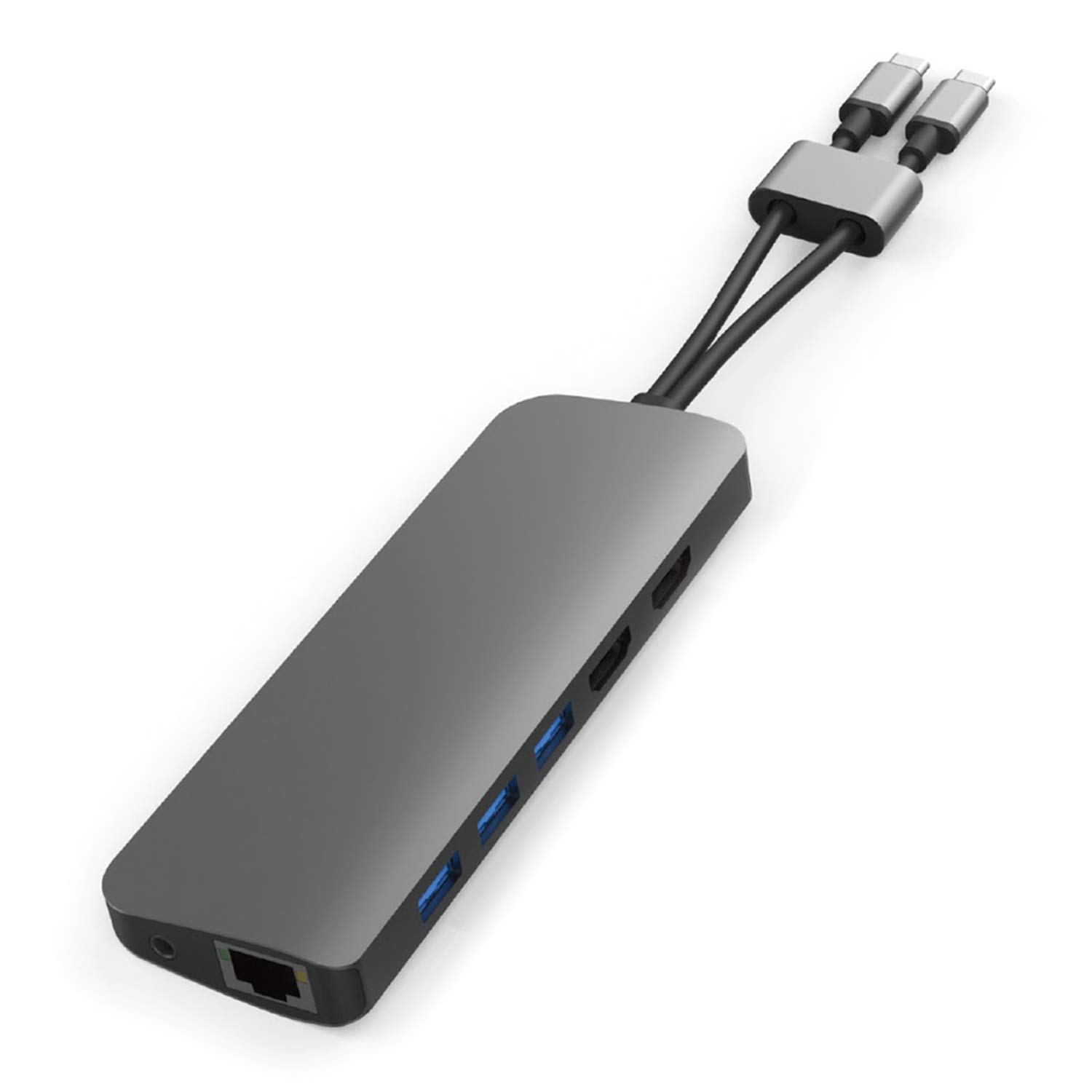 Docking Station, USB C Hub, TOTU 9 in 1 Triple Display Docking Station with Collage Display Mode, Dual 4K HDMI, VGA, 100W PD, 3 USB 3.0 and TF/SD Card Reader for MacBook Pro Air and Type-C Laptops