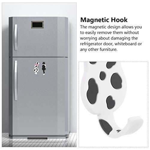 Baluue 2pcs Magnetic Hooks Cartoon Animals Fridge Magnets Wall Hook Coat Hat Hook for Hanging Towels and More (P3+P4)