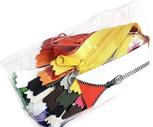 25pcs Assorted Colors - YKK #4.5 Coil Handbag Long Pull Zippers - Made in The United States (24" Inches)