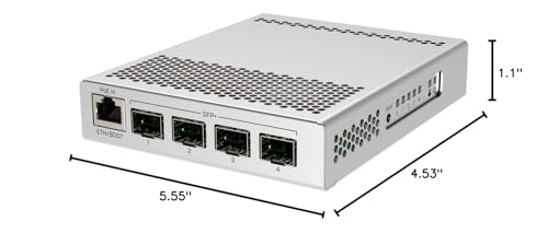 Mikrotik Cloud Router Switch CRS305 4 SFP+ 10Gbps Ports 1 Gbit Port OSL5 CRS305-1G-4S+in