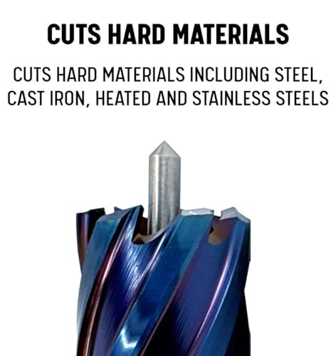 Drill America 1" X 2" NACO (Nano-Composite) Coated Blue Annular Cutter, ANC Series