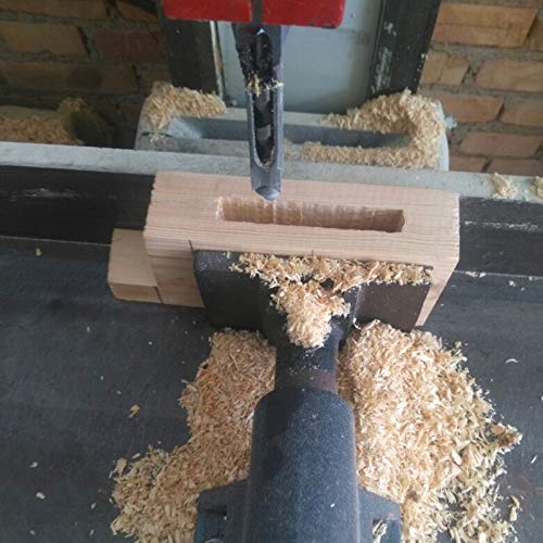 4Pcs HSS Mortise Chisel Set Woodworking Square Drill Bits Wood Hole Saw with Twist Drill