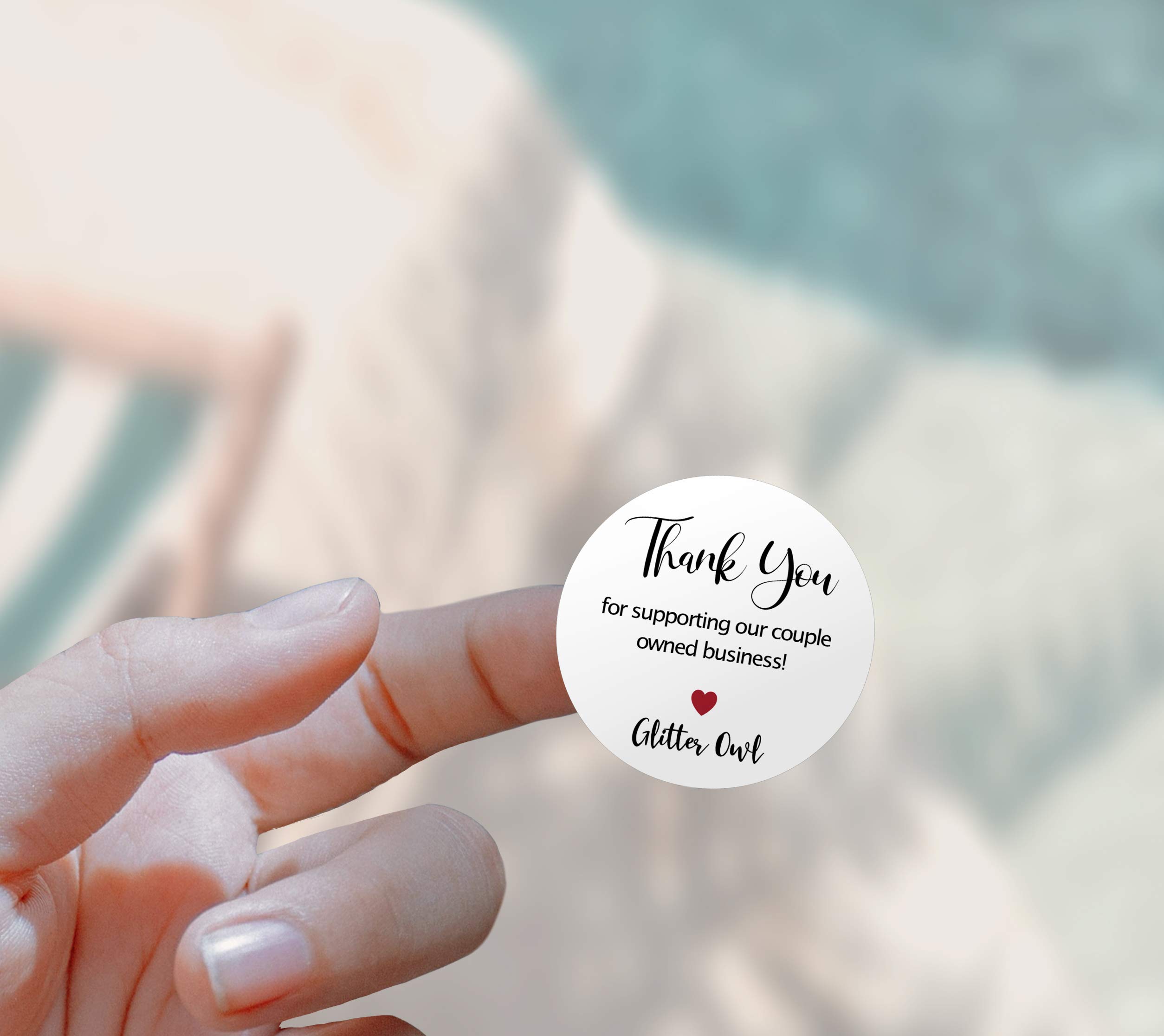 Personalized Thank You Stickers - Set of 80 Custom Thank You for Your Order Stickers, Self Adhesive Flat Sheet 1.5 Inch Round Labels for Small Business Packaging (Thank You)