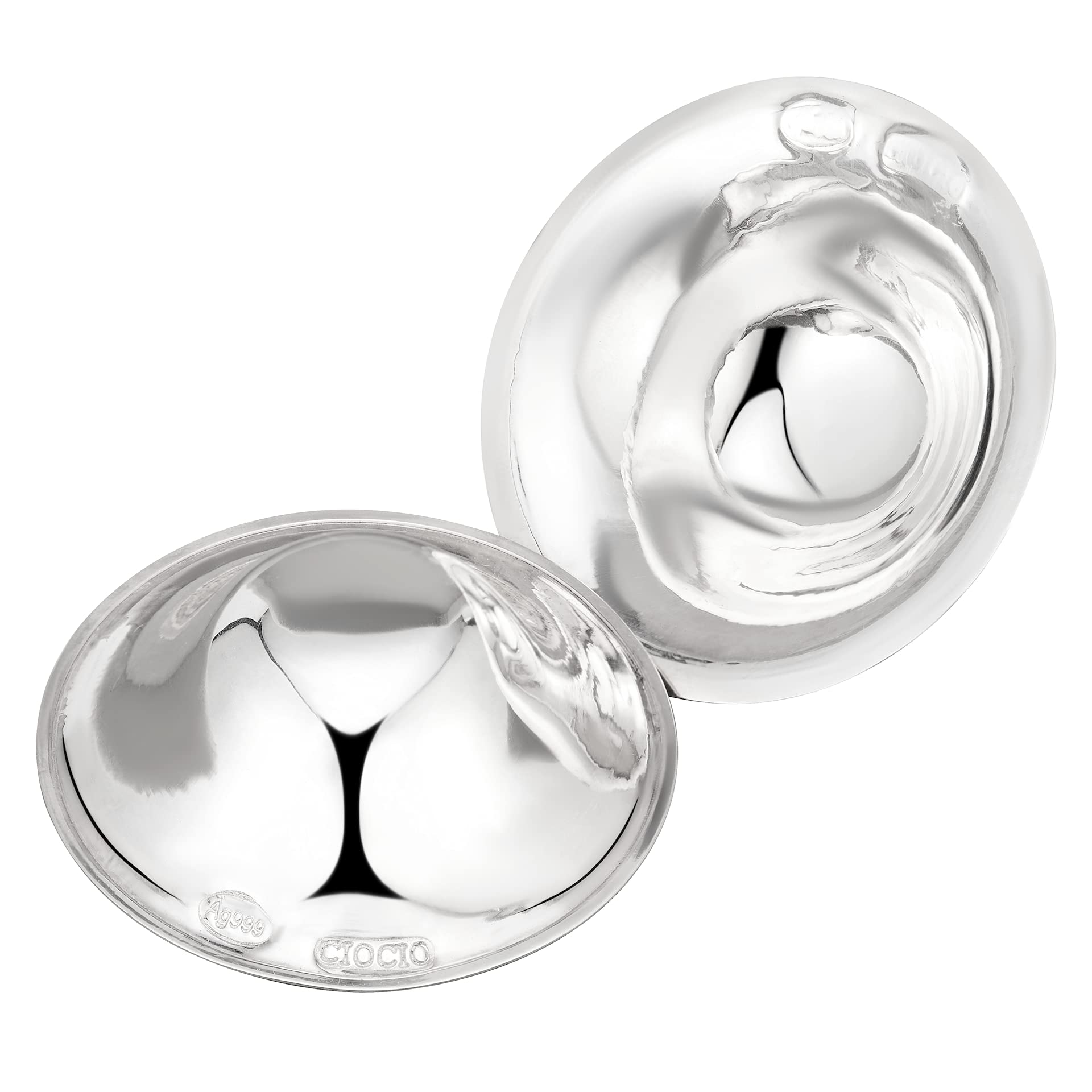 Silver Nipple Covers Breastfeeding - Silver Nursing Cups - Nipple Shields for Nursing Newborn - Breastfeeding Essentials - Soothe Cracked Nipples - The Original Silver Nursing Pads - 999‰ Fine Silver