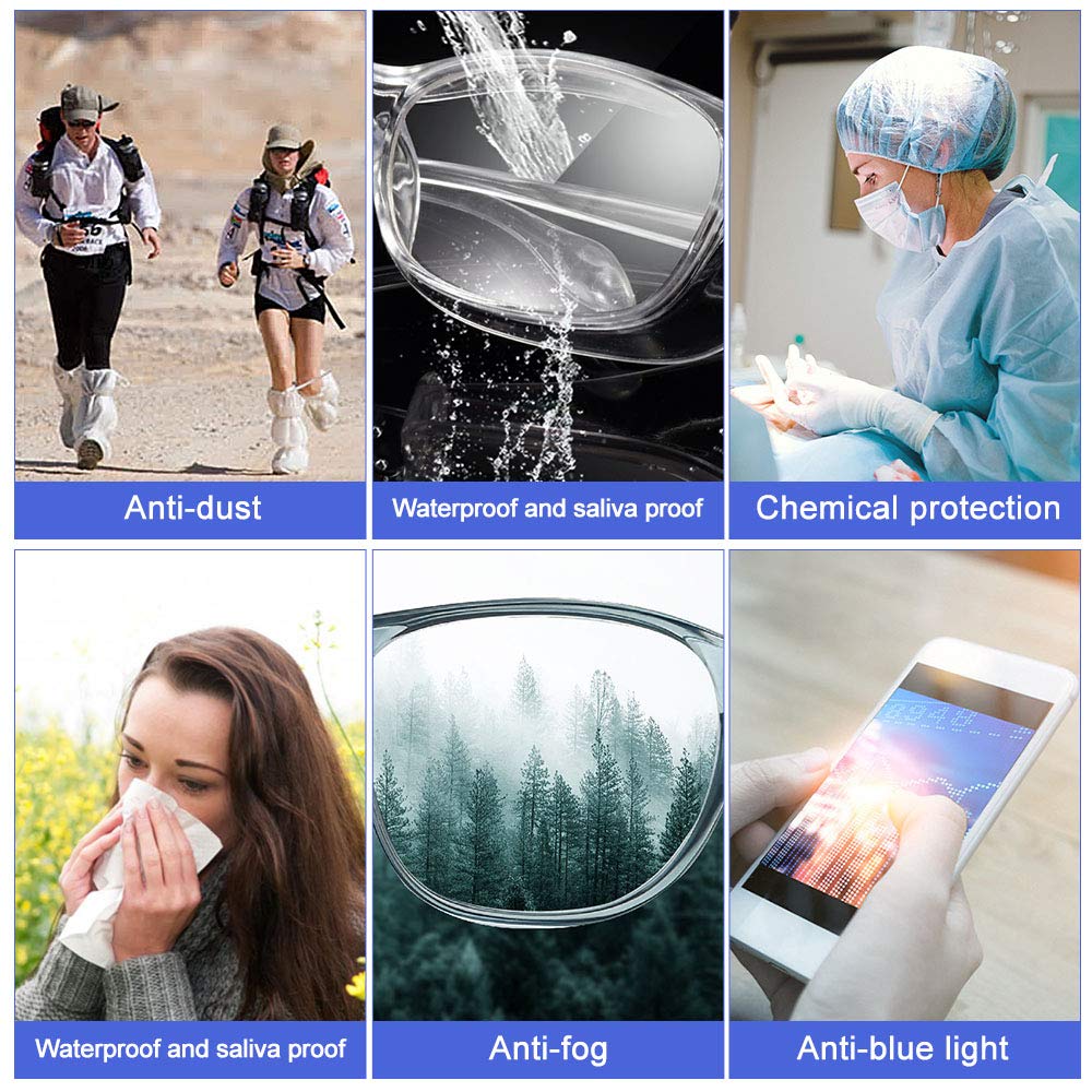 Dollger Safety Glasses Anti Fog Protective Goggles Eye Protection Glasses Safety Goggles