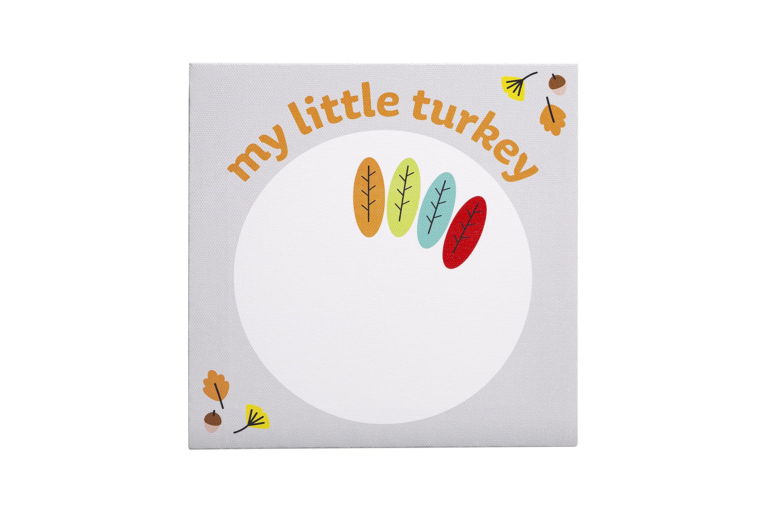 Kate & Milo My Little Turkey Canvas, DIY Handprint Keepsake Art, Thanksgiving Décor, Perfect for Baby Girl or Boys First Holiday Season, Baby Fall Decor