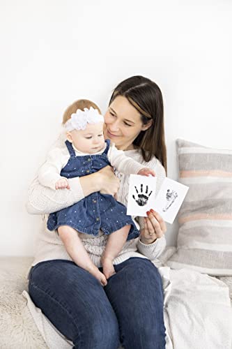 Little Pear Clean-Touch Babyprint Ink Pad, No Touch Ink Pad for Baby, Handprint or Footprint Keepsake, Black Ink