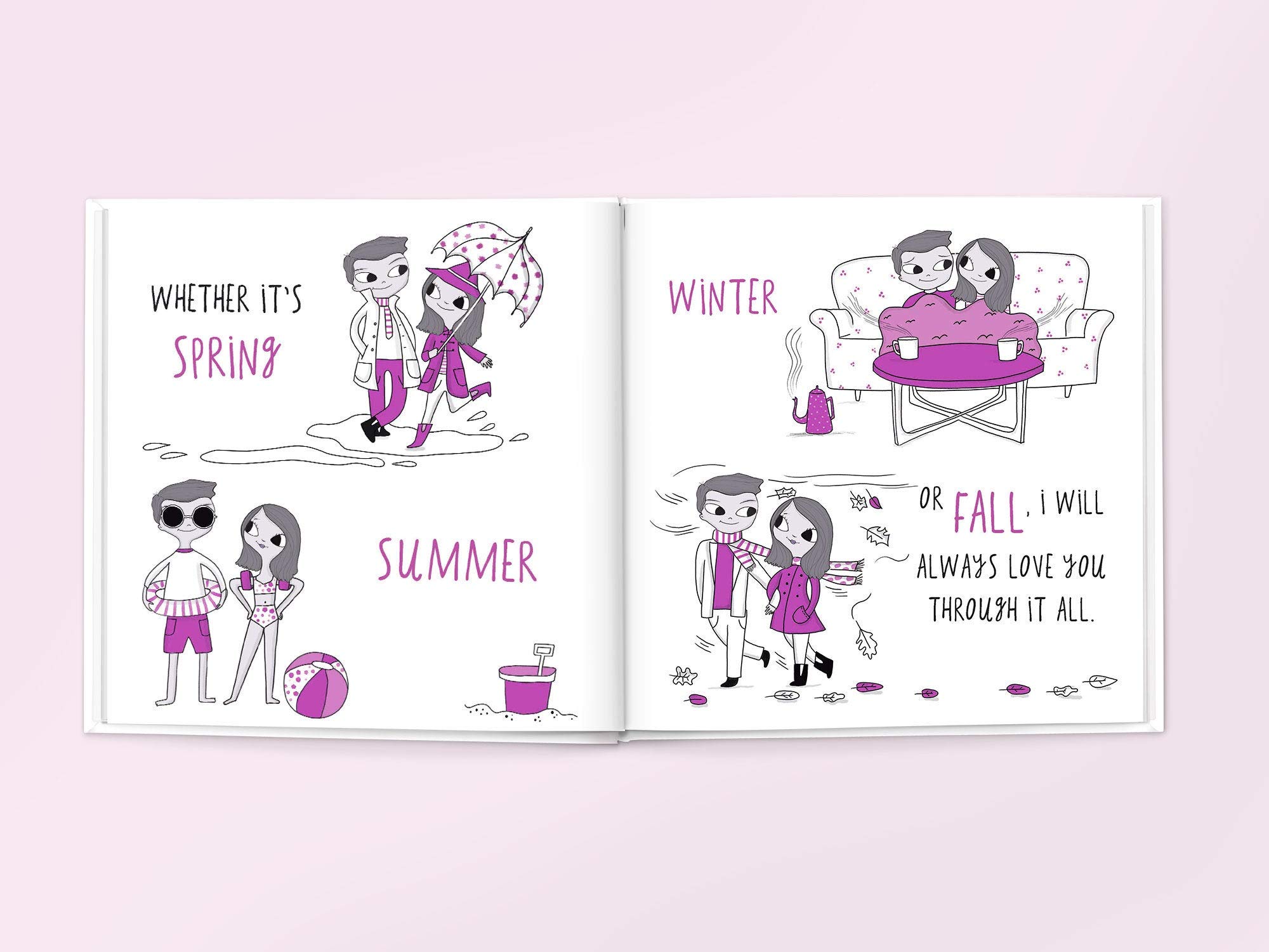 Personalized Book for Boyfriend, Girlfriend, Spouse, Partner, Birthday | Book of Us (Hardcover)