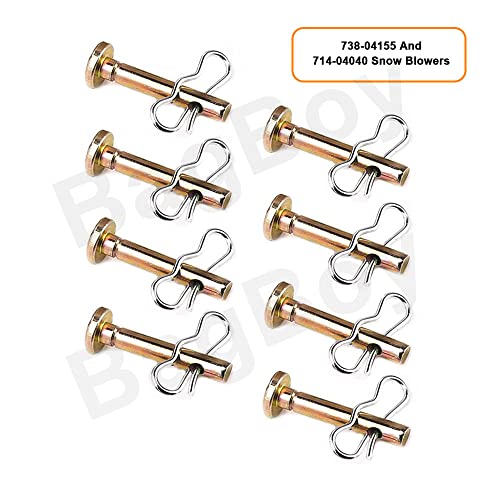 10 pcs Shear Pins 738-04155 & Cotter Pins 738-04155 for Snowblower Shear Pins, Compatible with MTD Troy-Bilt Craftsman 738-04155 738-0763 & More - 2007 and After Fits Cub Cadet Snow Blower Shear Pin