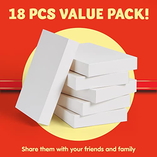 JOYIN 18 PCS 14.25" x 9.5" x 2" Large White Gift Boxes, Shirt, Sweaters, Robes Box with 18 PCS Gift Tag Stickers for Christmas, Holidays, Fatherâs Day, Birthday