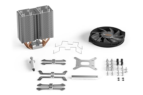 be quiet! Shadow Rock Slim 2 160W TDP CPU Cooler | Intel 1700 1200 2066 1150 1151 1155 2011-3 Square ILM | AMD AM4 | Silver | BK032