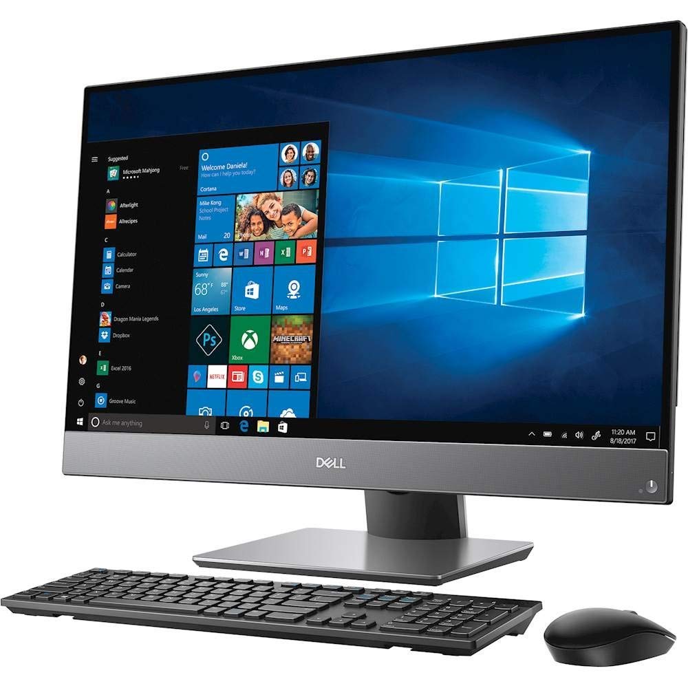 Dell OptiPlex 24 7470 All-in-One 256GB SSD + 2TB HD (Intel 9th Generation Processor with Turbo Boost to 4.40GHz, 16 GB RAM, 256 GB SSD + 2 TB HD, 24-inch FullHD IPS, Win 10 Pro) (Renewed)