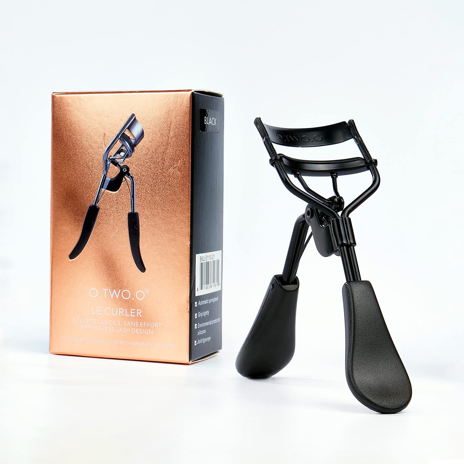 Fxidaaimt Best Curling Eyelash Curlers samll & Portable Handle Stainless Steel Eyelash Styling Aid Beauty Tool Set for All Eye Shapes and Eyelash Curler Big Eyes, Get Perfect Curl in 5 Seconds(Black)