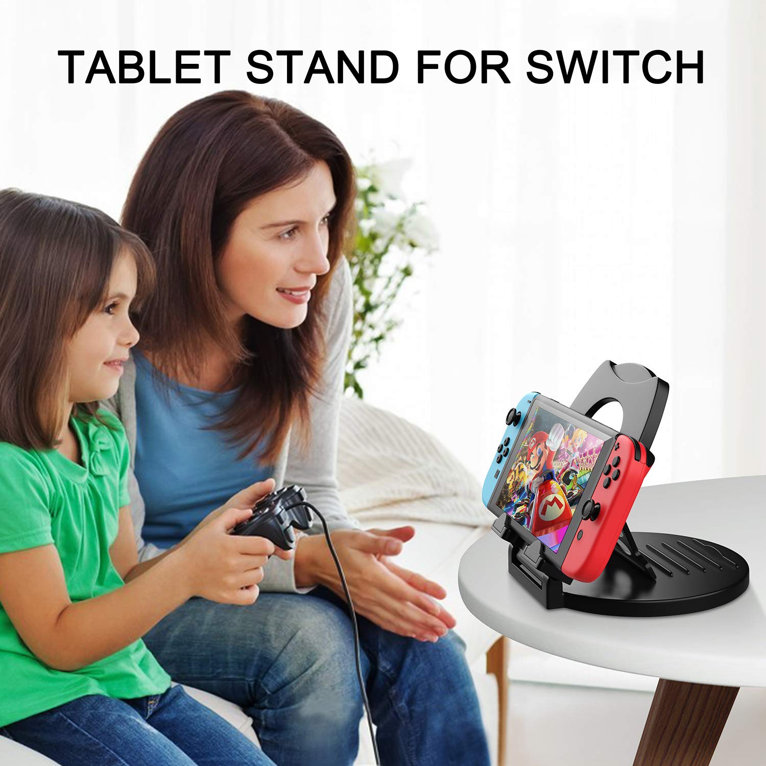 AboveTEK Tablet Stand, 360° Rotating Commercial iPad Stand, Swivel Design for Store Retail Office Bedside Showcase Reception Kitchen Home