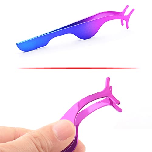 2pcs Eyelash Applicator Tool Eyelash Tweezers Lash Tool for False Lashes Lash Tools for Eyelash Extensions Fake Eyelash Applicator Lashes Clip Eyelash Tweezer Set