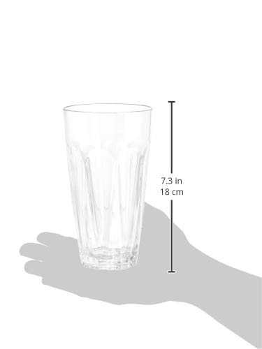 Amazon Basics Tritan Working Style Highball Glasses - 24-Ounce, Set of 4(Plastic Material)