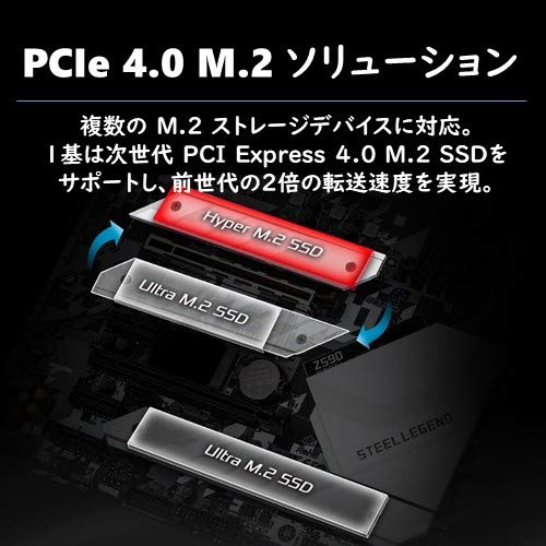 ASROCK Z590 STEEL LEGEND WIFI 6E Socket LGA1200/ Intel Z590/ DDR4/ Quad CrossFireX/ SATA3&USB3.2/ M.2/ WiFi&Bluetooth/ATX Motherboard