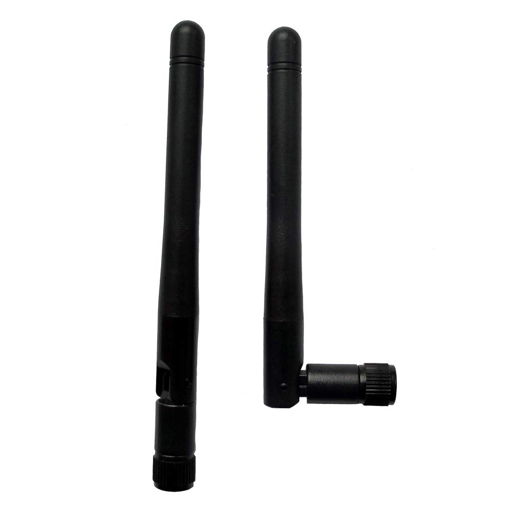 3dBi 2.4GHz Wireless Rubber Aerial Omni-Directional WiFi Antenna SMA Male Connector for Wireless Network Router Pack of 2