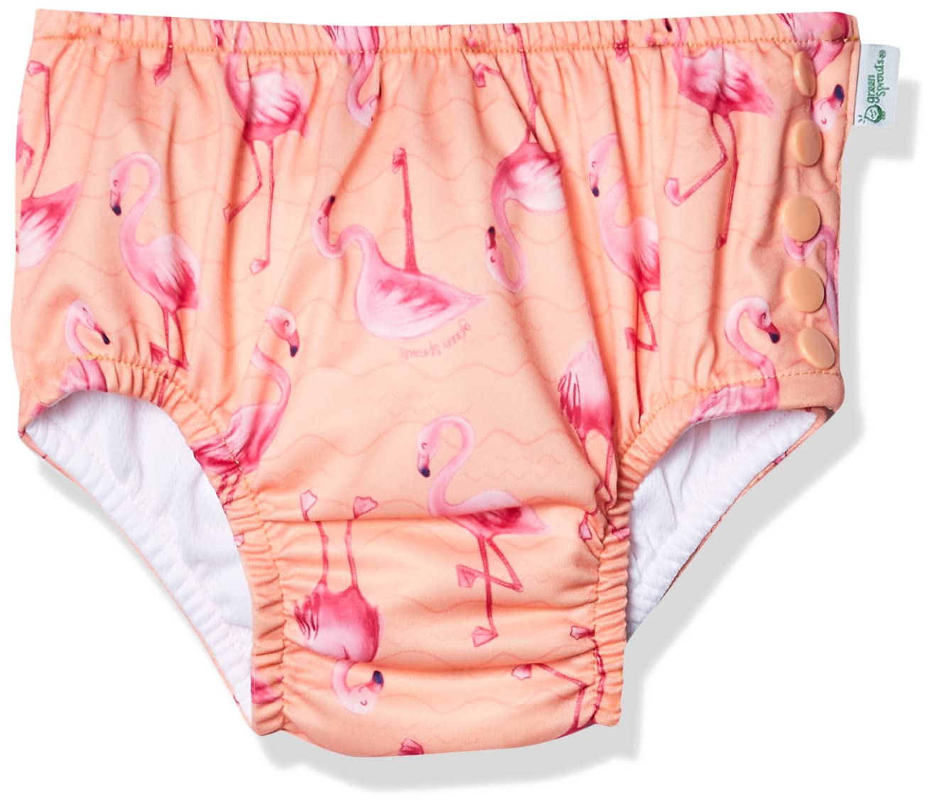 i Play Girls Reusable Absorbent Baby Swim Diapers Coral Flamingos 18 Months