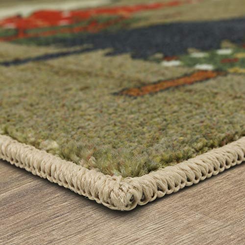 Mohawk Home Machine Washable Christmas Kitchen Mat, Wooden Holiday Trees Multi (2' 6" x 4' 2")