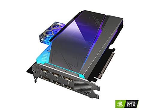 GIGABYTE AORUS GeForce RTX 3080 Ti Xtreme WATERFORCE WB 12G Graphics Card, Waterforce Water Block Cooling System, 12GB 384-bit GDDR6X, GV-N308TAORUSX WB-12GD Video Card