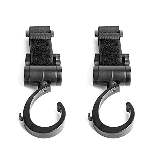 2Pcs Stroller Hook, Baby Stroller Hooks for Diaper Bags, Multi Purpose Hooks for Grocery Shopping Bags,Useful for Jogging, Walking, Great for Walker or Wheelchair Organizer.