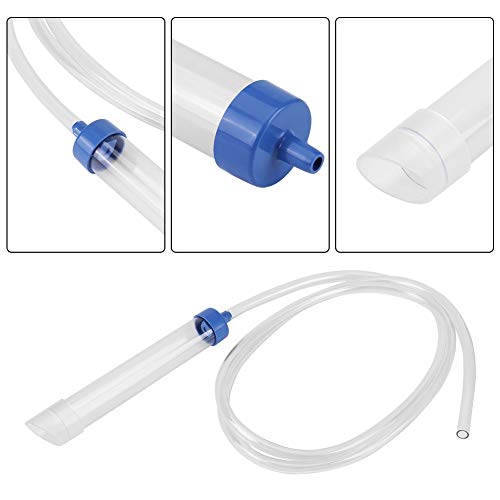 Aquarium Manual Water Changer Gravel Cleaner Water Filter Syphon Tube Fluids Transfer Tool PVC Sand Vacuum Pump Fish Tank Tool with 59in Long Pipe