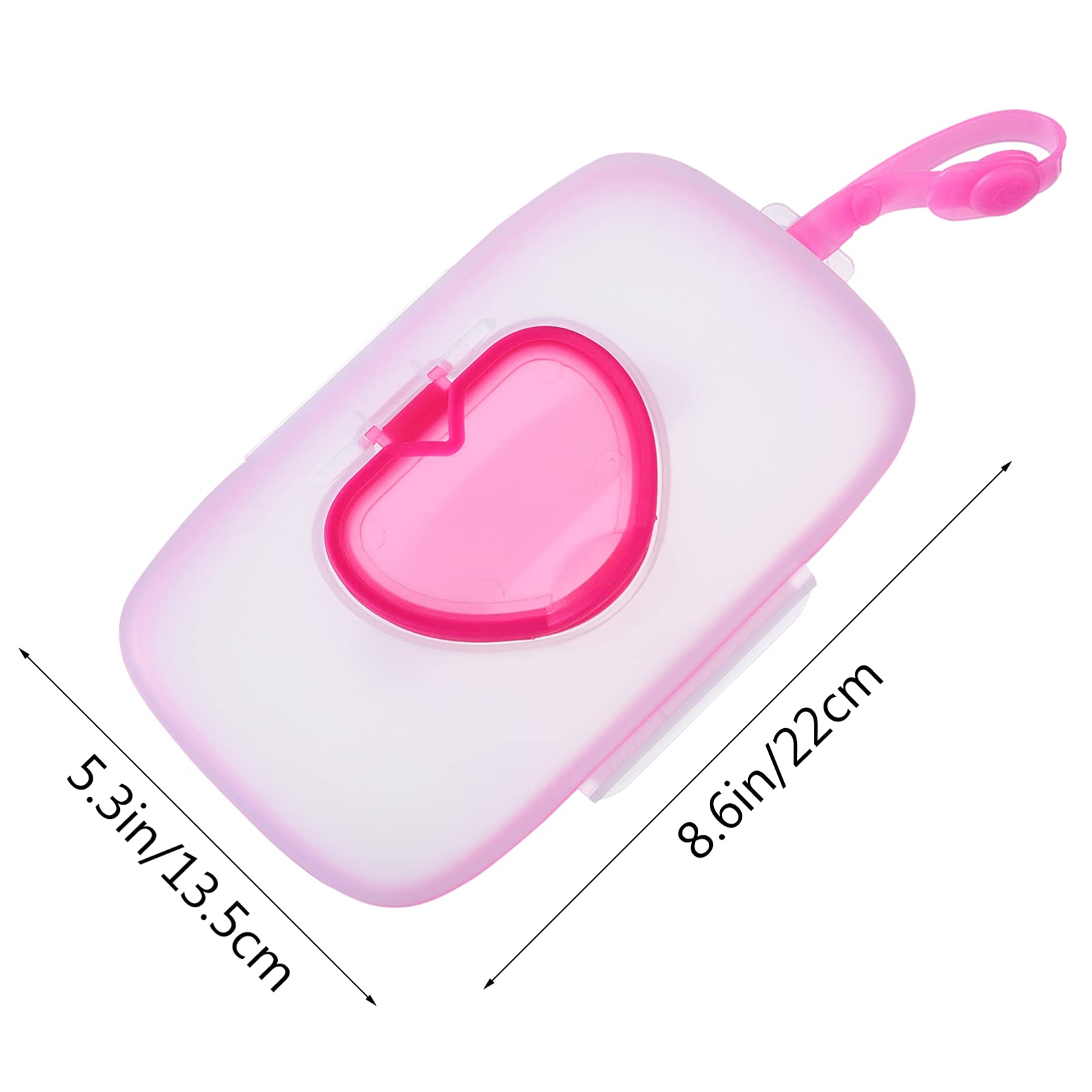 2Pcs On The Go Baby Wipes Dispenser Case Tissue Box Baby Wipe Holder Wipe Container for Outdoor Travel Car Pink