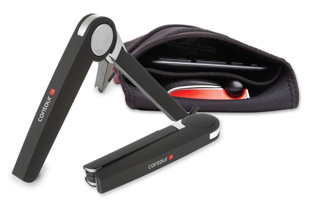 Contour Design Travel Kit Red - Ergonomic Computer Accessories for Mobile Work - Includes Laptop Stand, RollerMouse Red, Balance Keyboard, and Travel Sleeve