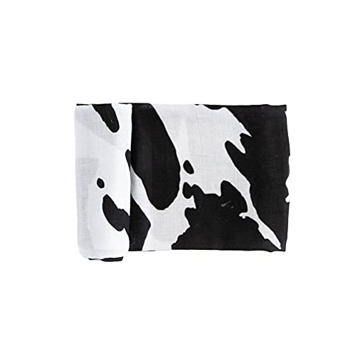 Red Rover Kids Cotton Muslin Swaddle - 47”x 47”- 100% Cotton – Machine Washable – Softer with Every Wash – Playful Designs -Soft, Breathable & Lightweight – Unisex (Moo Cow)