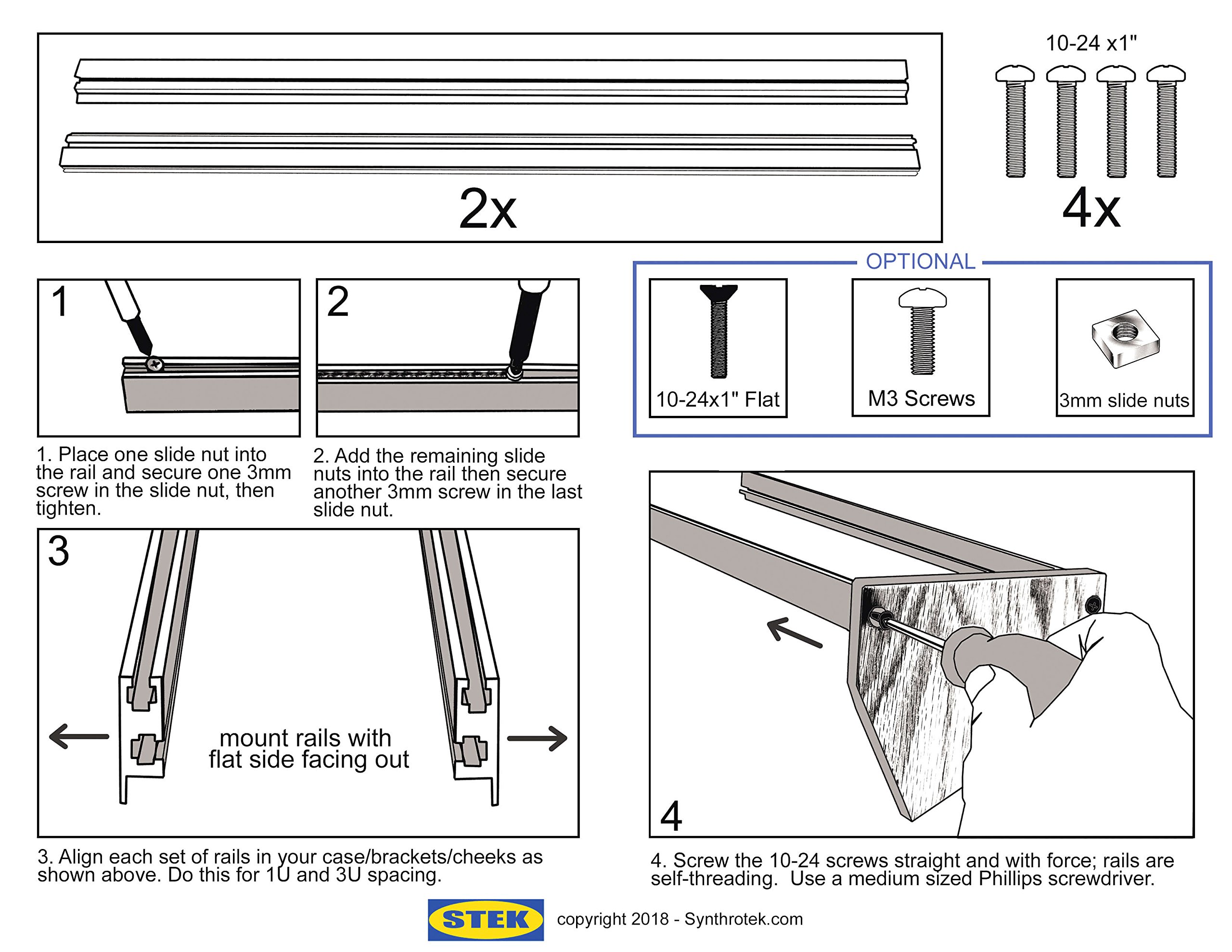 1U Eurorack Brackets by Synthrotek: Modular Rackmount Ears