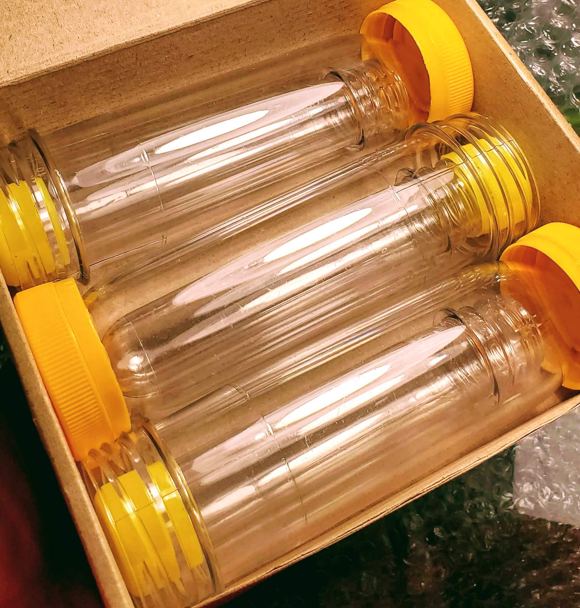 1UA Bottle Extra Large Preform 3x6.75oz and Regular 3x1.5oz (6pcs) Baby Soda Test Tubes Rugged Clear Plastic Geocache Waterproof Storage Science Experiment Container Electronics GPS Housing Unit IoT