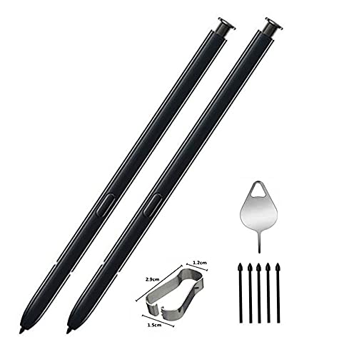 A-creator 2PCS Galaxy Note 10 Stylus Pen (Without Bluetooth) Replacement for Galaxy Note 10 Note10 Plus Note 10+ 5G with TipsNibs+Eject Pin (Black)