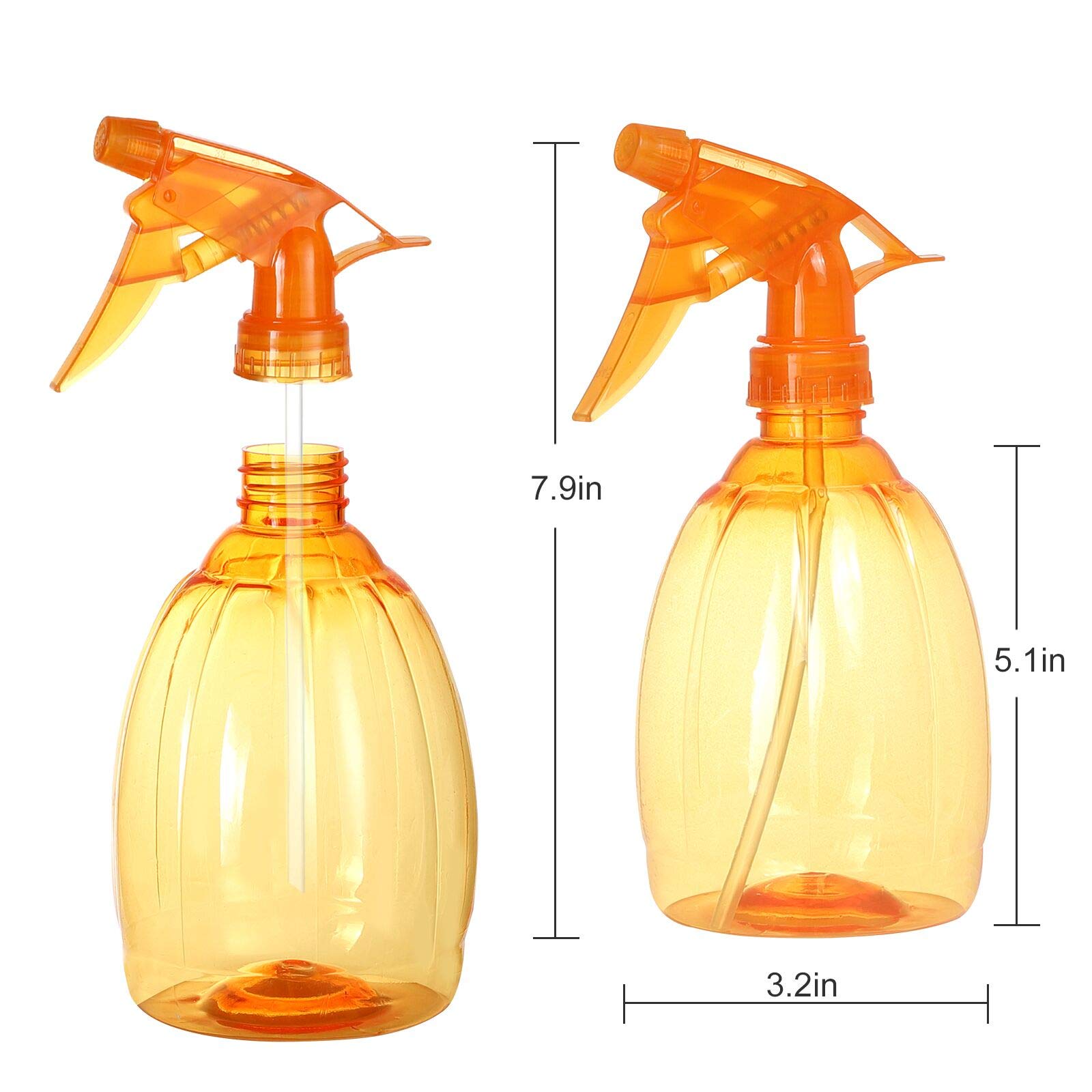 6 Pcs Spray Bottles 17 oz / 500ml Empty Colorful Adjustable Nozzle Spray Bottles with 1 Funnel Essential Oils Travel Spray Bottles for Cleaning Solutions Planting Aromatherapy Makeup Hair