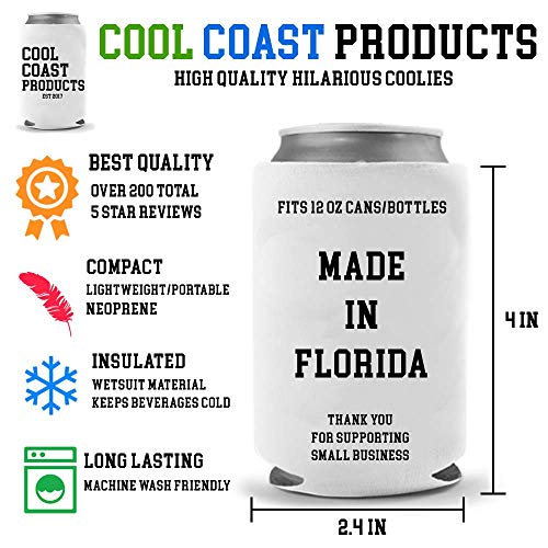 Cool Coast Products | Personalized Custom Can Cooler | Upload ANY Photo Full Color | Funny Novelty Can Coolie Huggie | Beverage Holder | Craft Beer Engagement Wedding Gifts | Insulated (2 Pack)