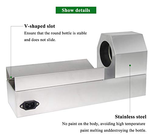 Saladulce Electric PVC Capsule Shrinking Machine SS Wine Bottle Capsule Heat Shrinker Thermostatic Digital Display for 70mm PVC Capsules (110V)