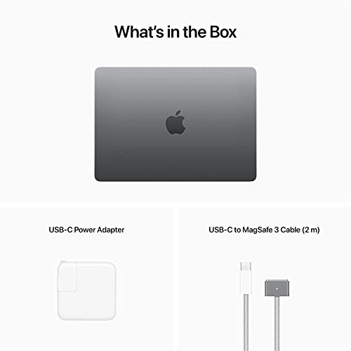 2022 Apple MacBook Air with Apple M2 Chip (13-inch, 8GB RAM, 512GB SSD) Space Gray (Renewed)