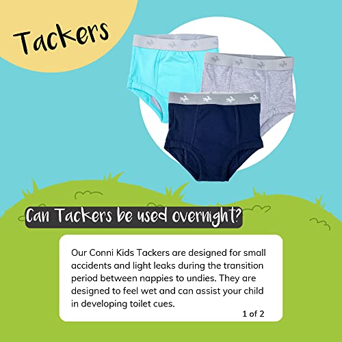 Conni Kids Training Boxer Pants | Soft Shorts Reusable Toddler Potty Training Underwear | Waterproof Easy Pull Up Youth Incontinence Bubble Gum Sizes 4-6