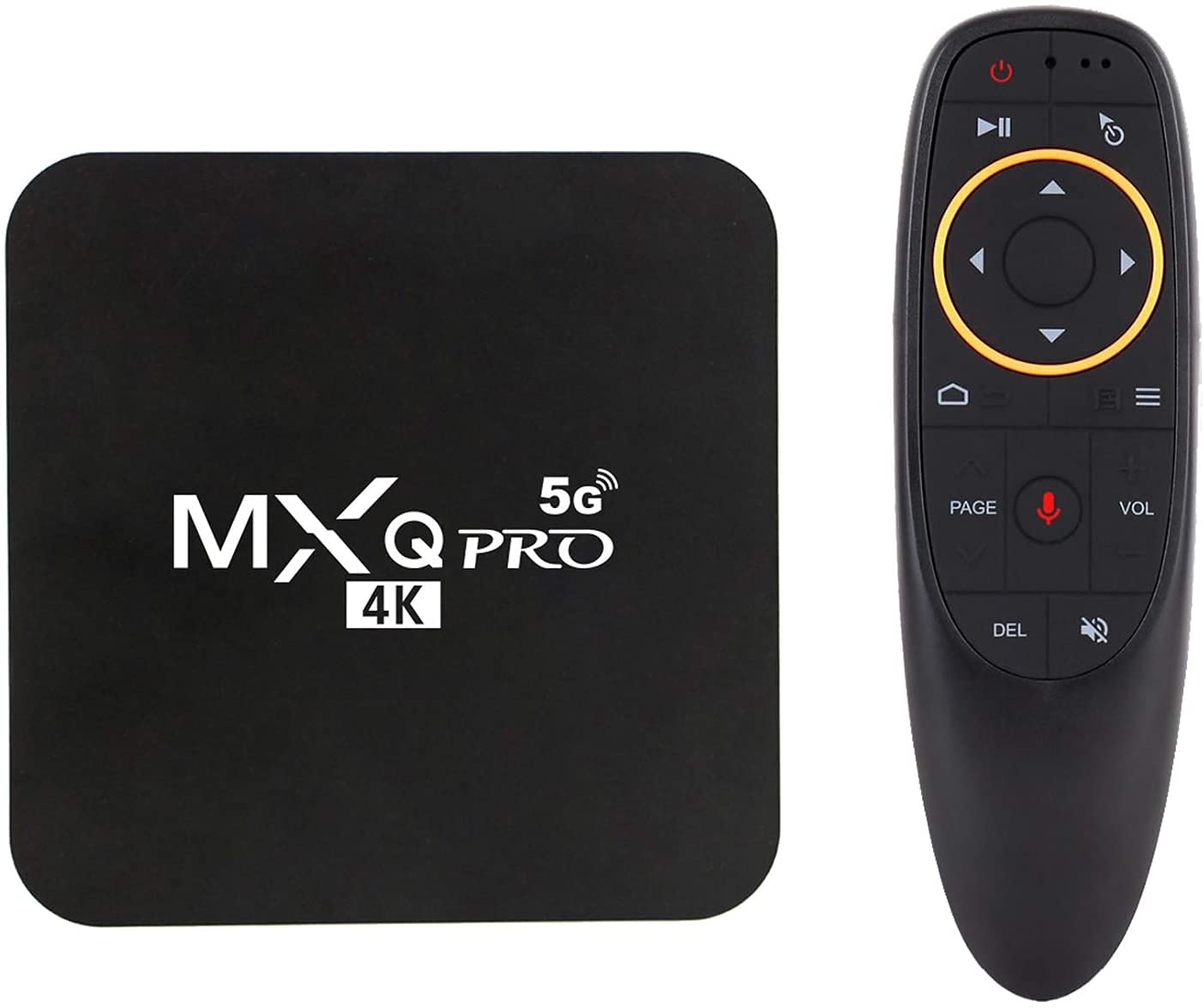 MXQ Pro 5G with Air Mouse & Voice Control 2024 Upgraded Android 13.1 Version Ram 2GB ROM 16GB TV Box H.265 HD 3D Dual WiFi 2.4G/5.8G Quad Core Android Smart TV Box