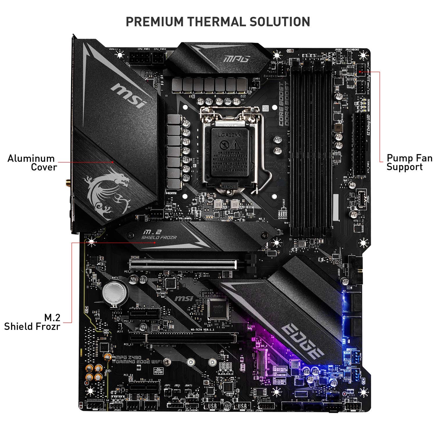Intel® Core™ i7-11700K Desktop Processor 8 Cores up to 5.0 GHz Unlocked LGA1200 (Intel 500 Series & Select 400 Series Chipset) 125W with MSI MPG Z490 Gaming Edge WiFi ATX Gaming Motherboard