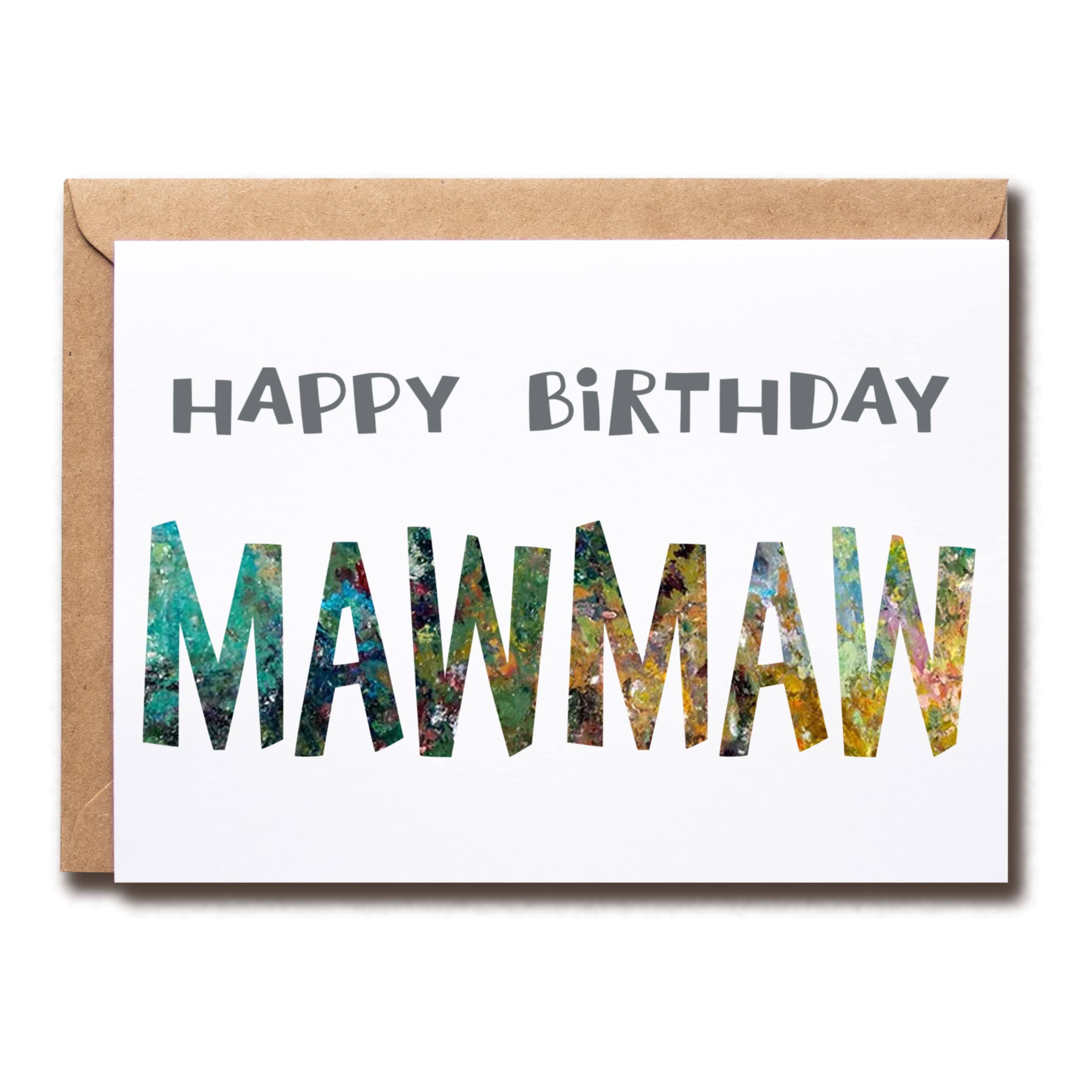 Happy Birthday Mawmaw - Mawmaw Birthday Card - Mawmaw Card - Card For Mawmaw Modern - Mawmaw Birthday Card - Card For Mawmaw