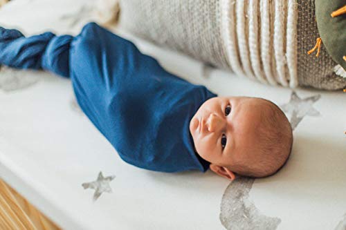Swaddle Blanket & Hat Set | Receiving Baby Blanket | Soft & Cozy | 47" x 47" Size for Newborns, Infants, and Toddlers (Packaging May Vary) - (Indigo)